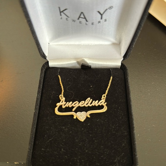 Kay Jewelers | Jewelry | Angelina Name Plate Real Gold And Diamonds Kay ...